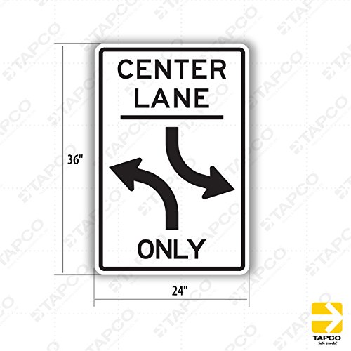 Tapco R3-9B Engineer Grade Prismatic Rectangular Lane Control Sign ...