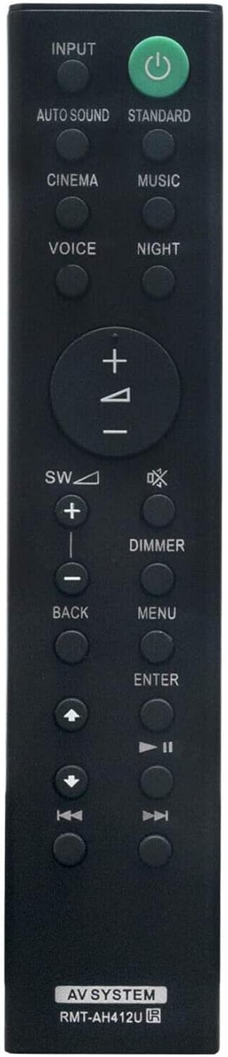 Amazon.com: Beyution RMT-AH412U Replaced Remote Control Fit for Sony 5.1ch Home Cinema Soundbar ...