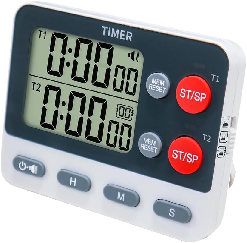 Amazon.com: Taylor Dual Event Digital Timer w/Clock, White: Home & Kitchen