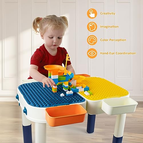 Snapklik.com : RedCrab Kids Foldable Building Block Table, Play Table ...