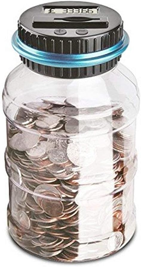 Vinsani® Digital Piggy Bank Counter, Automatic UK Coin Counting Jar ...