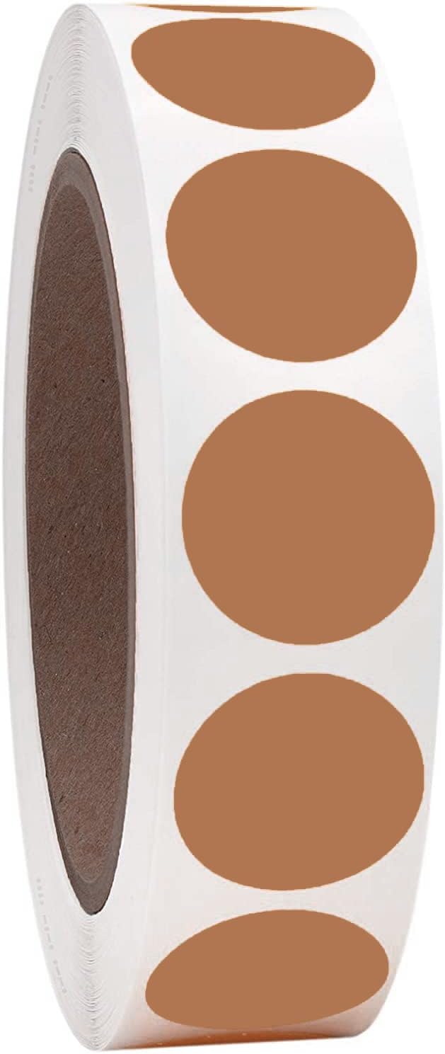 Amazon.com : SHYGO® 1“ Brown Circle Dot Stickers Color Coding Labels ...