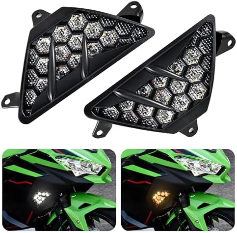 Amazon.com: VEISUTOR LED Front Turn Signal Indicator Light for Ninja400 ...