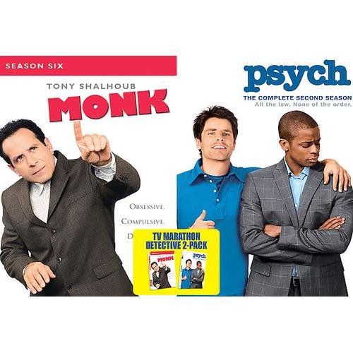 Amazon.com: TV Marathon Detective 2-Pack - Monk: Season 6/Psych Season ...