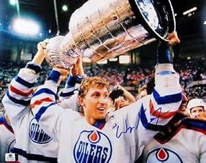 Autographed Wayne Gretzky Photograph - 11X14 Hoisting Stanley Cup ...