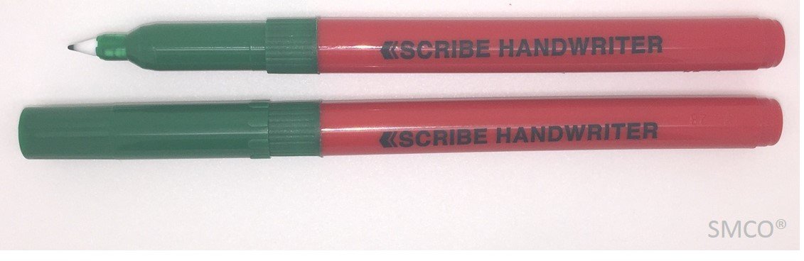 SMCO Scribe Handwriting Pens. Pack of 5. GREEN Ink. Fine Point. Great ...