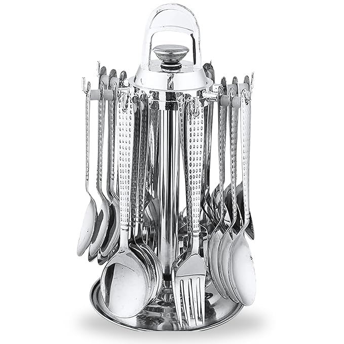 Blluex Stainless Steel 24 Pcs Cutlery Set For Dining | Regular Use 6 ...