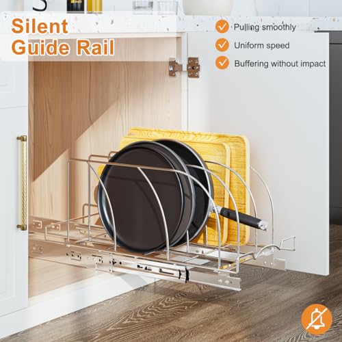 Snapklik.com : Slide Out Cutting Board, Bakeware, And Tray Organizer ...