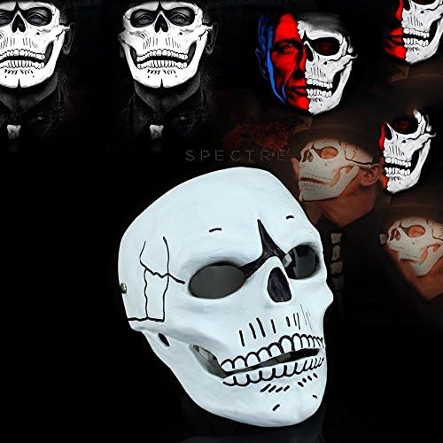 Amazon.com: Cosplay Spectre 007 Film James Bond Novelty Creepy Skull ...