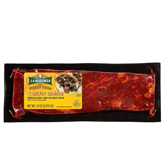 Amazon.com: La Herencia® Carne Asada Boneless Beef Loin Flap Meat Steak ...