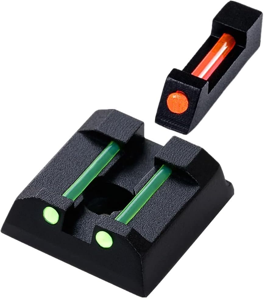 Amazon.com: Aluminum Red/Green Fiber Optic 3 Dot Front and Rear Sights ...