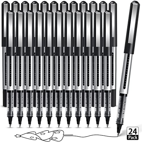 Surcotto Rollerball Pen, 0.5mm Black Pens, Smooth Ballpoint Pen Quick ...