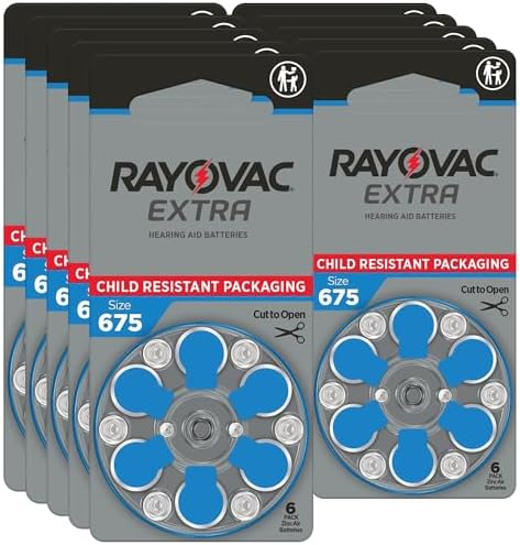 Amazon.com: Rayovac® Extra hearing aid batteries size 675. Long-lasting ...