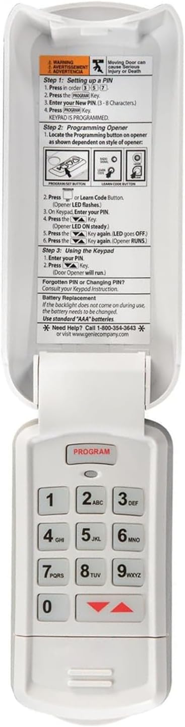 Genie Door Opener Wireless Keyless Keypad Secure Access - Compatible ...