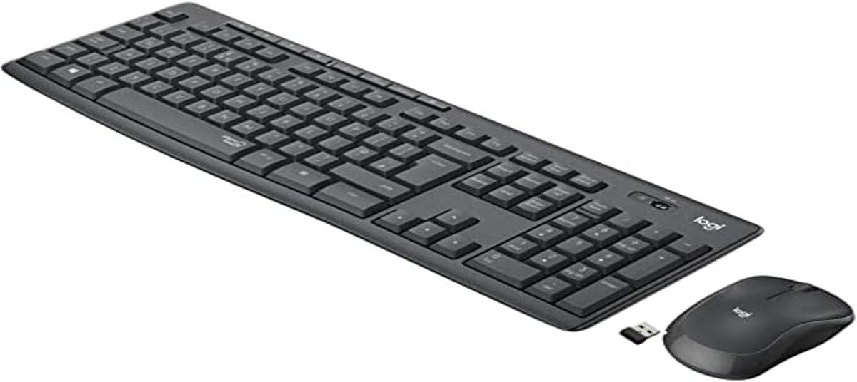 Logitech MK295 kabelloses Tastatur-Maus-Set mit SilentTouch-Technologie ...