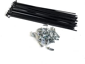 Amazon.com: Bicycle Spokes,13G Carbon Steel 20 Pieces J Bend with 12 mm ...