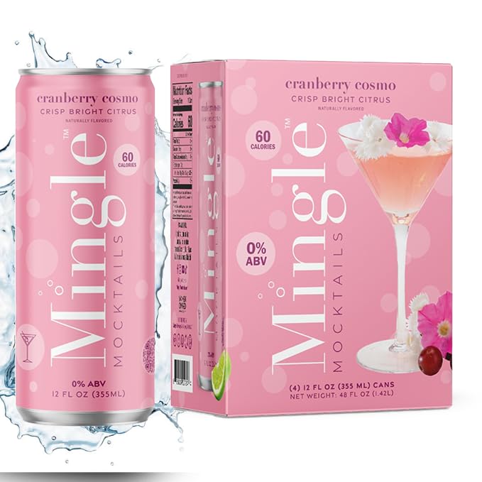 Amazon.com : Mingle Mocktails Cranberry Cosmo, Premium Non-Alcoholic ...