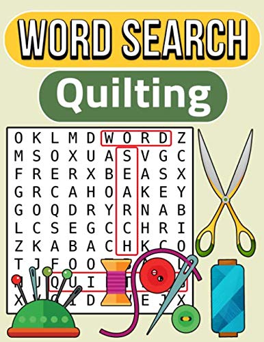 Quilting Word Search: Large Print Word Search Puzzle Book About ...
