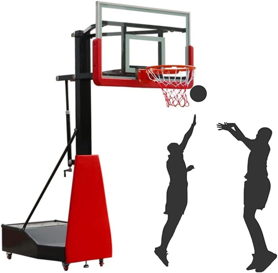Amazon.co.jp: バスケットゴール 屋外バスケットボールスタンドは、カウンターウェイトボックスと強化バックボードを使用して、1.4 ...