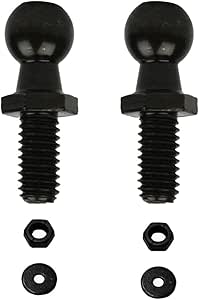Amazon.com: DSWTO Qty 2 10mm Ball Studs M8 with Hardware Nuts Washers 5/16-18 Thread x 1/2" Long ...