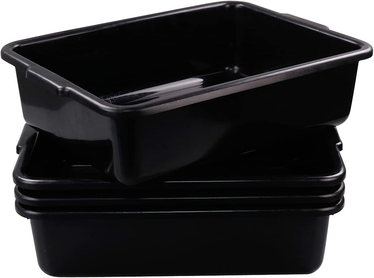 Amazon.com: Doryh 3-Pack Large Commercial Bus Tub, 32 L Utility Bus Box ...
