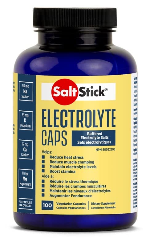 Saltstick Electrolyte Caps, Buffered Electrolyte Salts, 100 Capsules ...