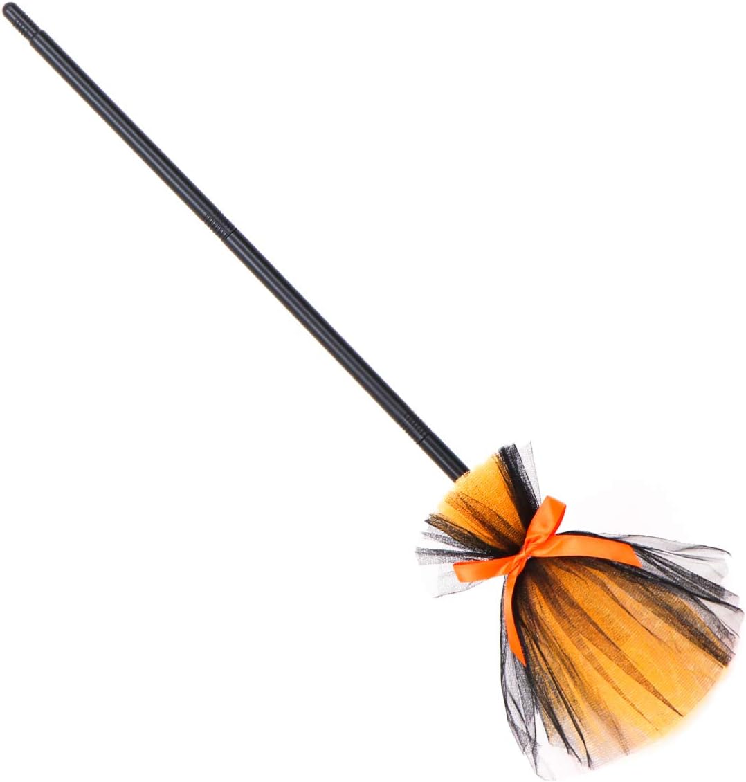 PRETYZOOM Halloween Witch Broomstick Costume Ornament Realistic Wizard ...