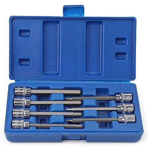 KEKEYANG 7Pc 3/8 Extra Long Socket Set 110Mm Socket Adapter for Torque ...