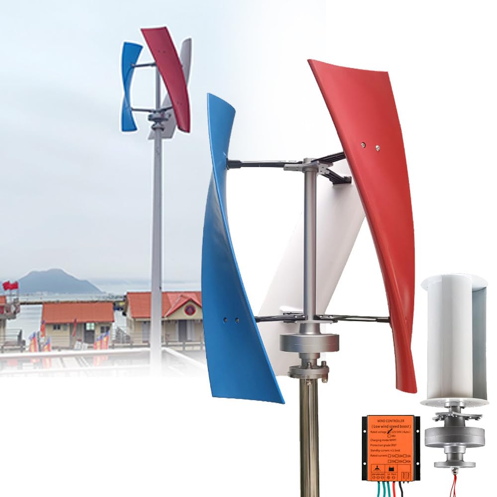 Buy BrightFootBook 10000W Home Vertical Wind Turbine Generator Kit 12 V ...