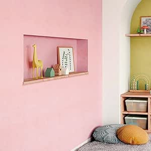 Amazon | 壁紙屋本舗 壁紙 生のり付き クロス 塗り壁風 無地 ピンク サンゲツ RE55146 幅92cm×15m 替刃付き 【受注生産品・キャンセル不可】 | 壁紙