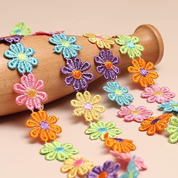 Amazon.com: Sawyst 5 Yards 2.5cm Width Daisy Flower Trim Ribbon ...