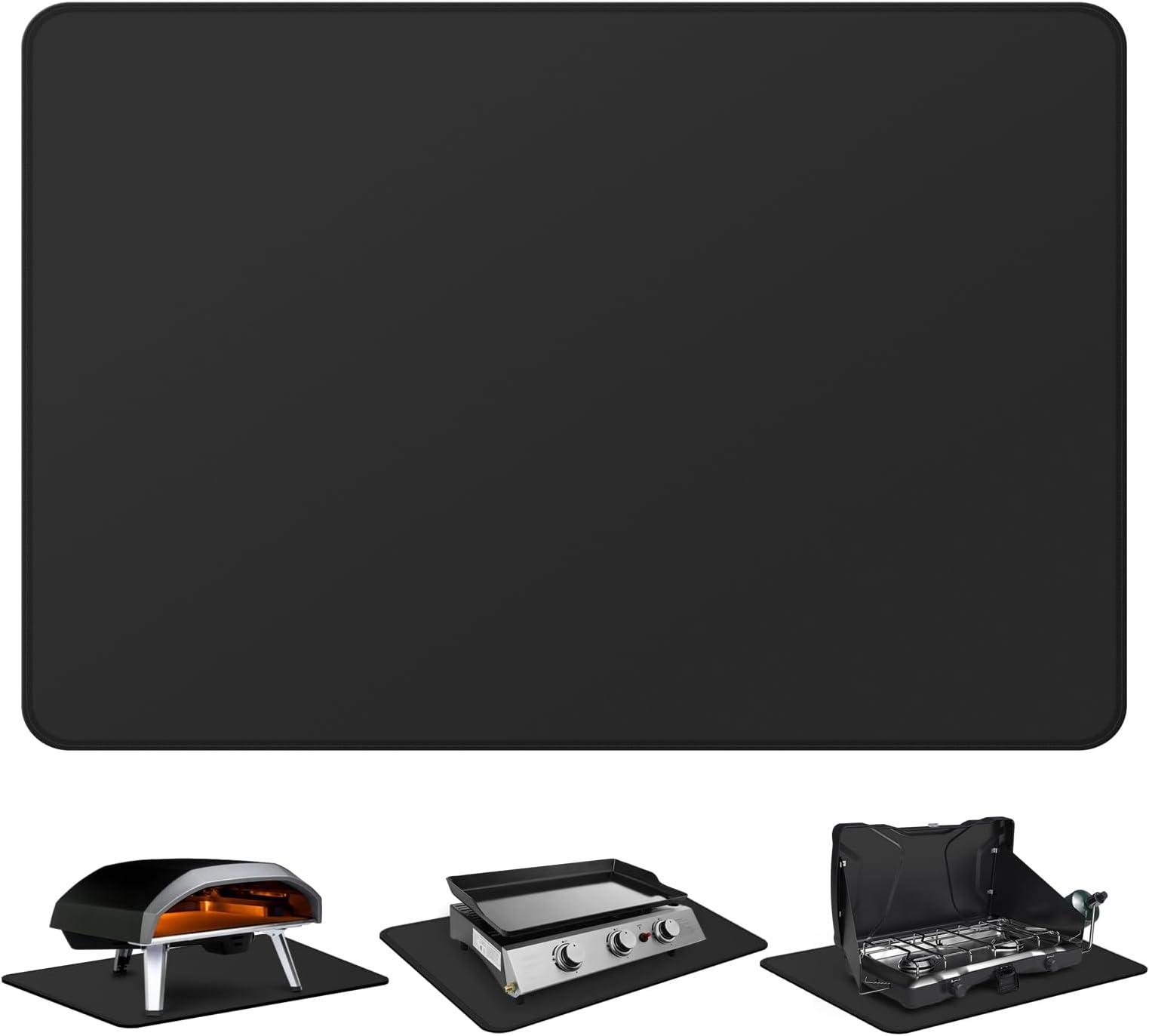 FLASLD Feuerfeste Matte Hitzebeständig Grillmatte unter Blackstone ...