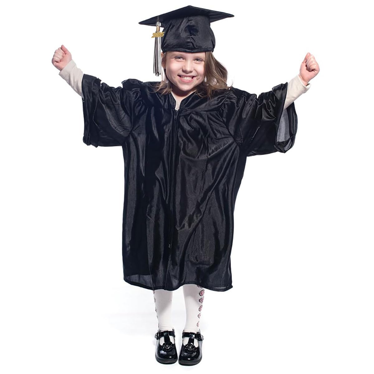Snapklik.com : Happy Graduates Large Black Shiny Child Graduation Cap
