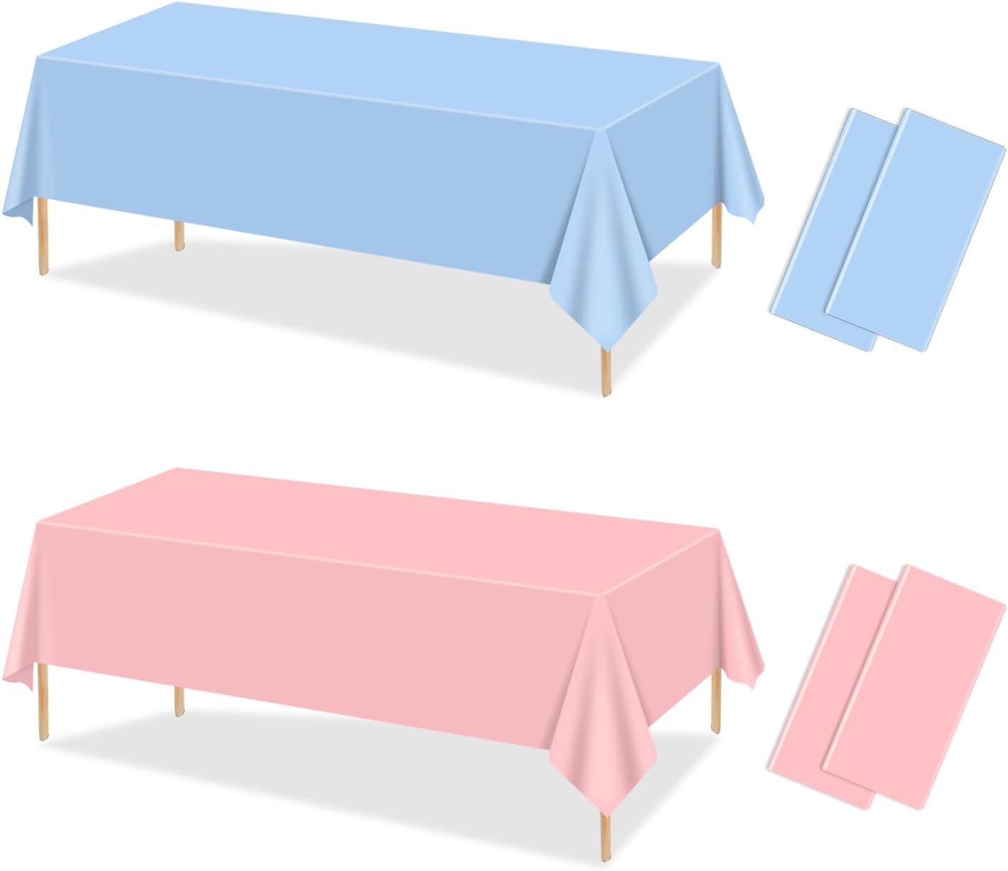 Amazon.com: 4Pcs Gender Reveal Table Cloths - Gender Reveal Table ...