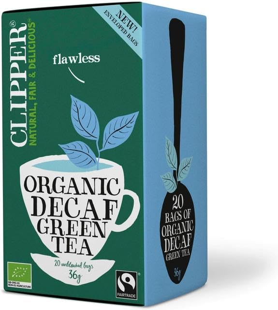 Amazon.com : Clipper Organic Decaffeinated Green 20 bags Tea 4 Boxes of ...