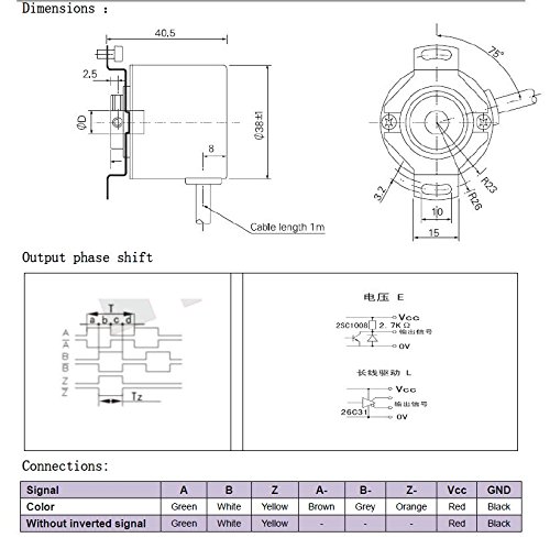 Snapklik.com : GHB38 Incremental Optical Rotary Encoder 8mm Hole Hollow ...