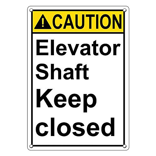 Amazon.com: Weatherproof Plastic Vertical ANSI Caution Elevator Shaft ...