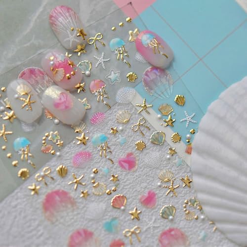 Best Ocean Nail Stickers to Dive Into Vibrant Summer Styles - Totally ...