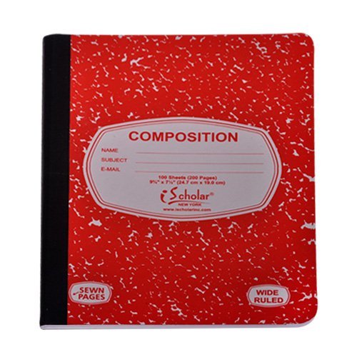 Composition Notebook 100 Sheets Wide Ruled: 0816124011019: Amazon.com ...