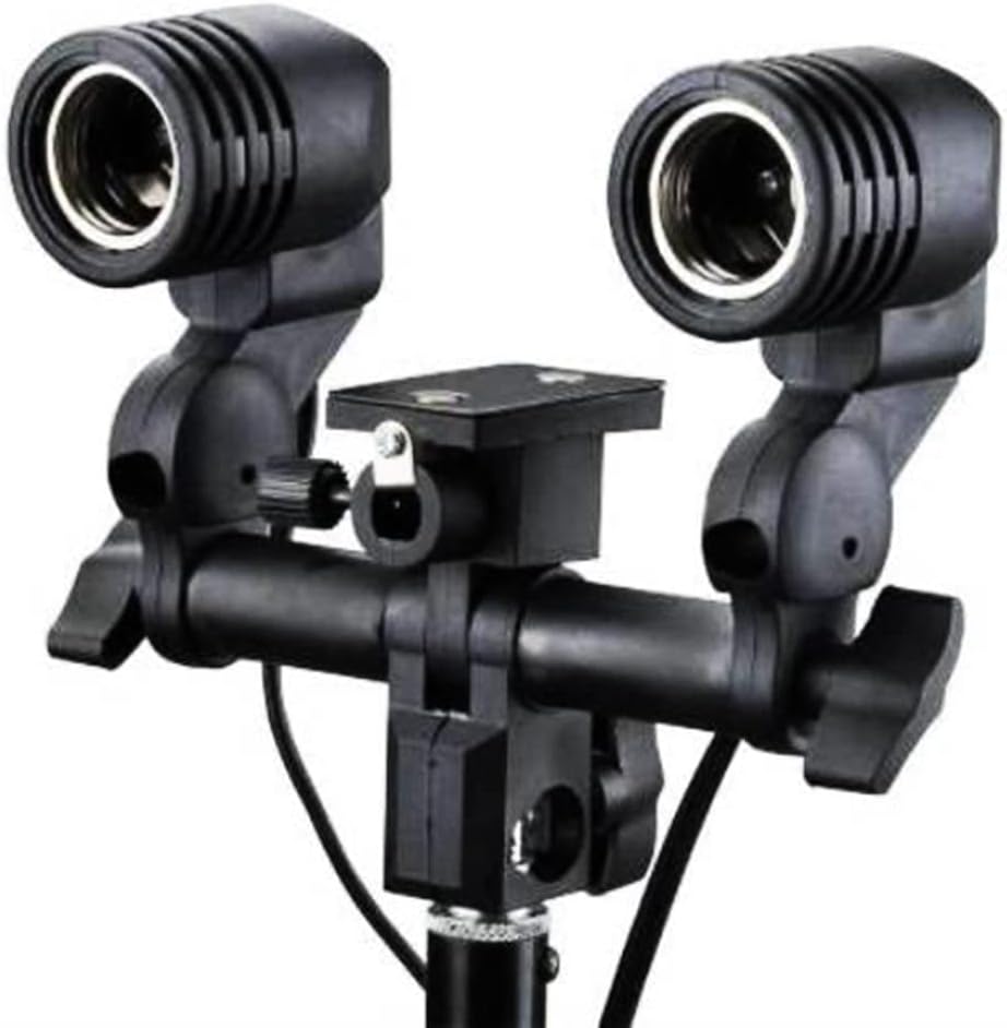 SHOPEE E27 Double Light Socket with Light Stand Swivel Mount & Umbrella ...