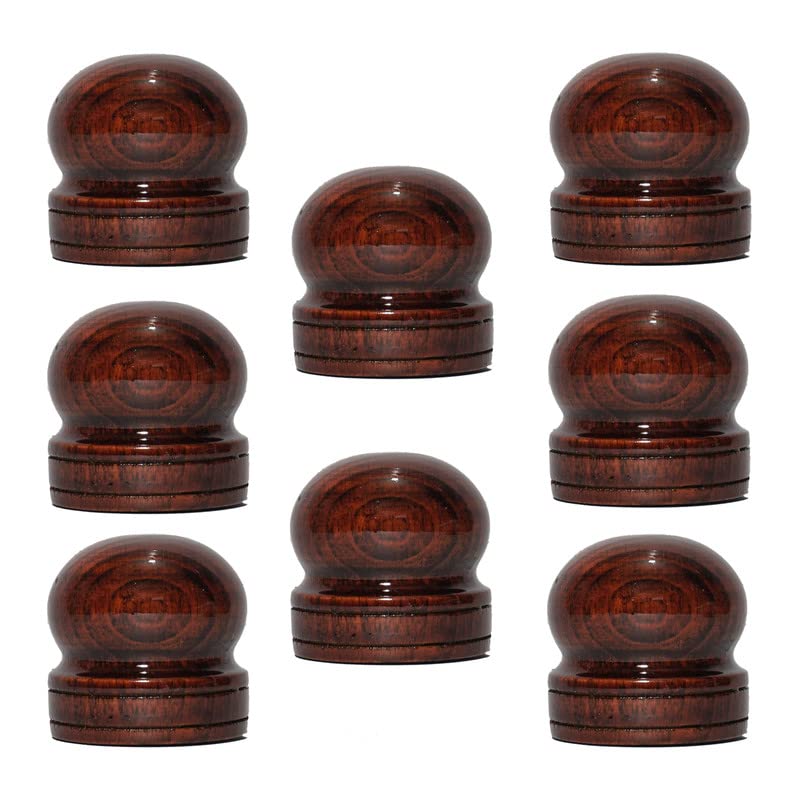 PARAS | Wooden Curtain End Caps for 1 Inch|25 mm Rod 8Pc (Teak ...