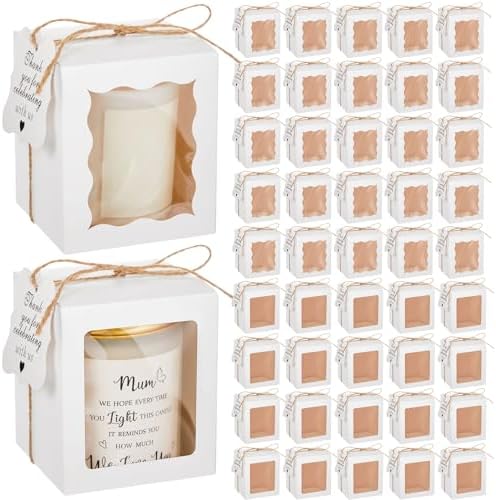 Amazon.com: ReliThick 100 Set Candle Gift Box Transparent Gift ...