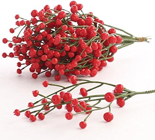 Amazon.com: Factory Direct Craft Pack of 10 Christmas Red Berry Picks ...