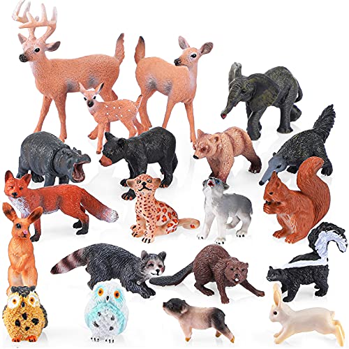 Jumbo Forest Animals 5 pc Wild Animal Figurines Set - Educational Toys ...
