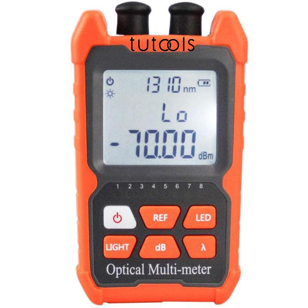 TUTOOLS Hand-held Optical Fiber Power Meter, Fiber Optic Cable Tester ...