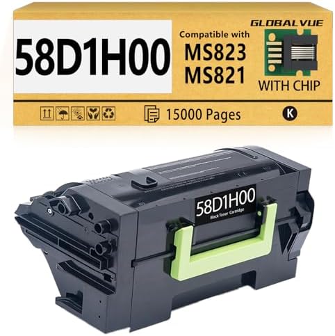 Amazon.com: GLOBALVUE 58D1H00 Toner Cartridges(With Chip) Compatible ...