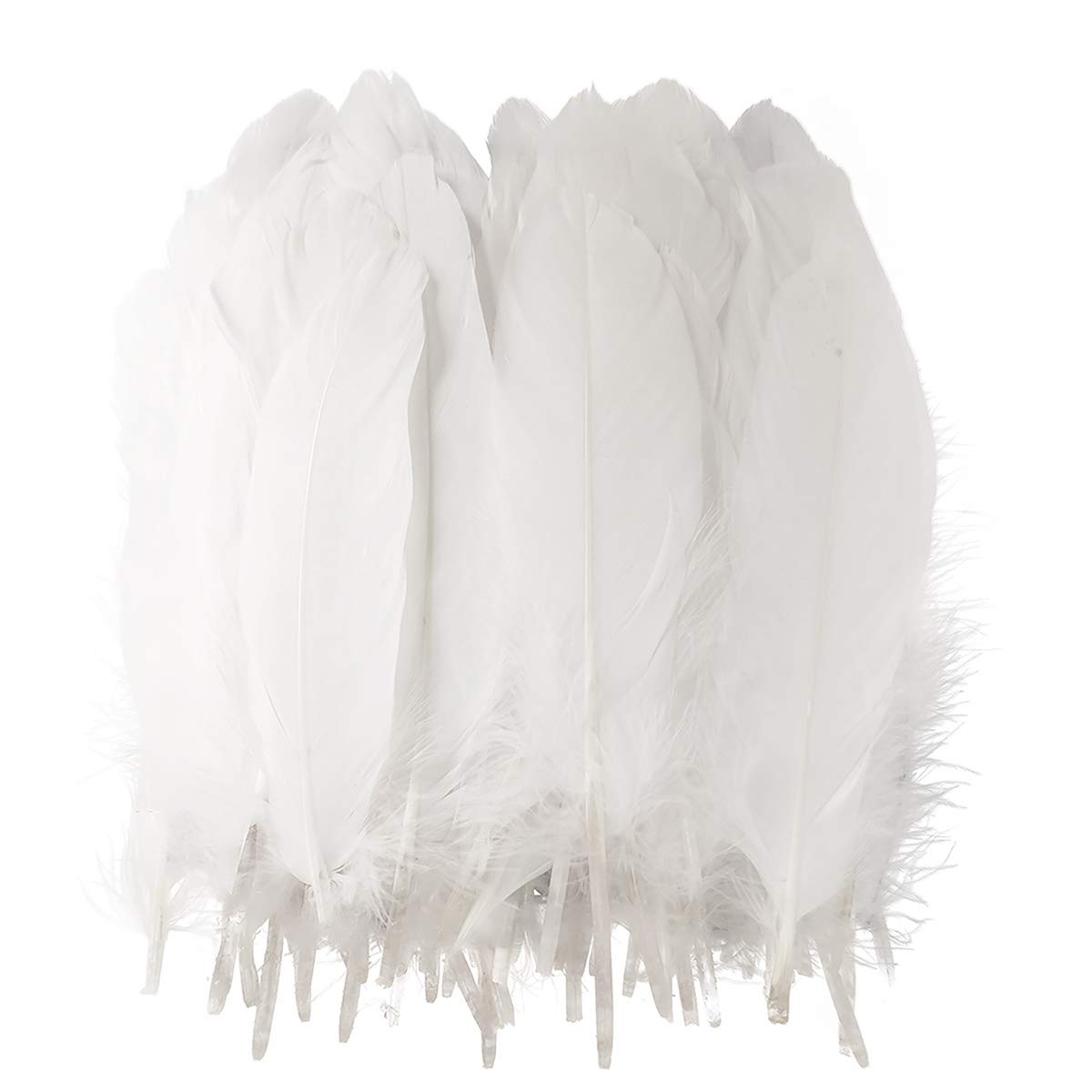 100PCS Natural Goose Tail Feathers for Crafts, DIY, Wedding, Party ...