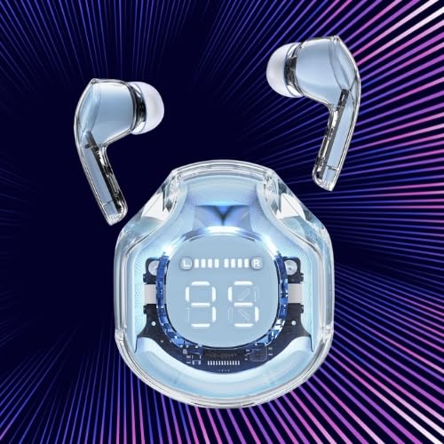 Ultrapods Pro-2 Bluetooth 5.3 LED Display Mini Crystal Earbuds Wireless ...
