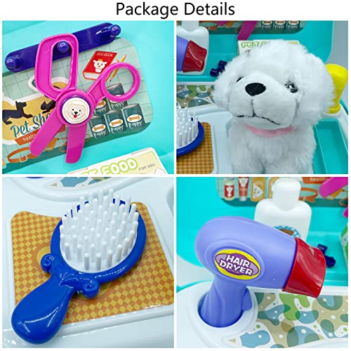 16 Pcs Pet Care Play Set for Kids, Doctor Pretend Play Vet Kit with ...