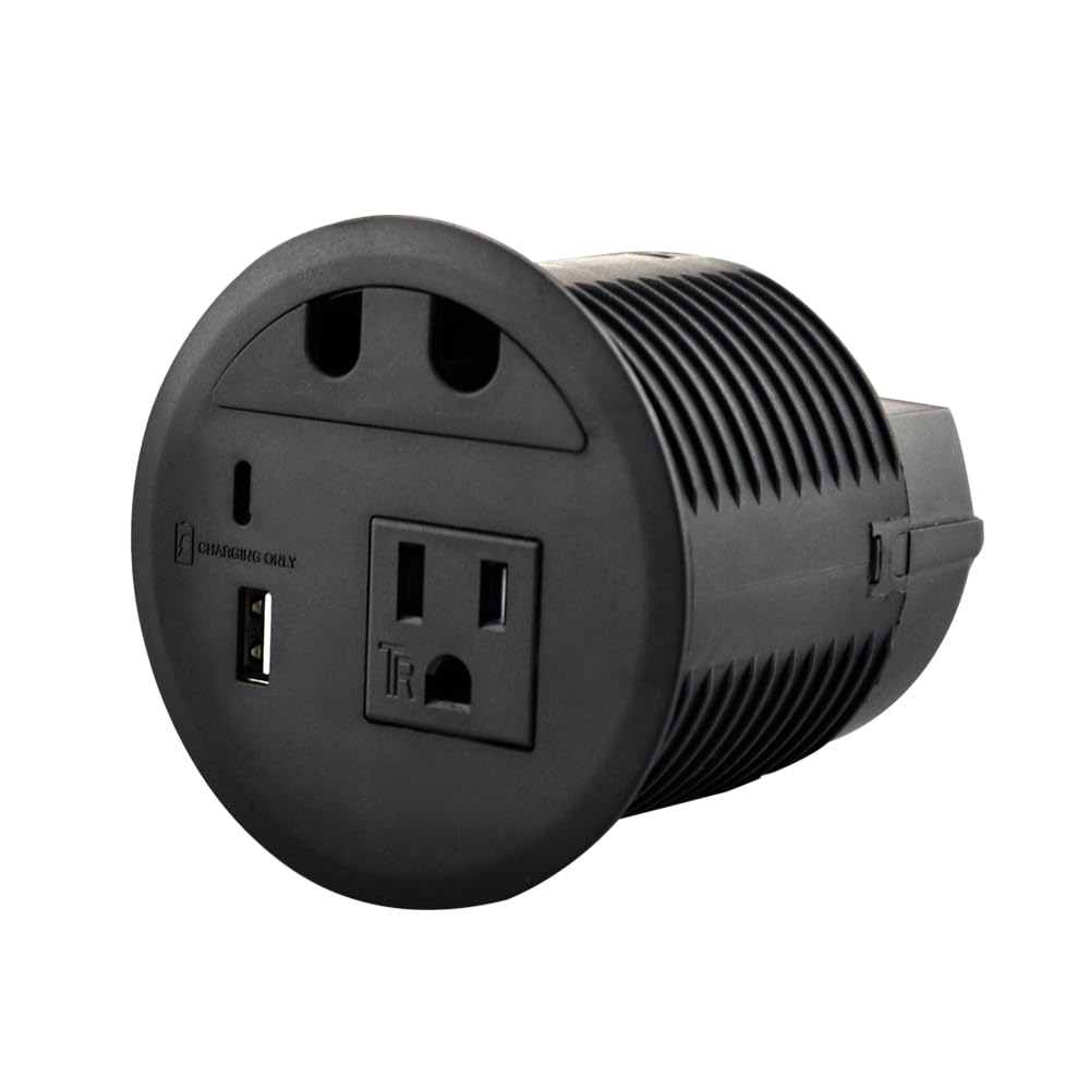 Amazon.com: Desktop Power Grommet with 33W Fast Charging USB-A+C, with ...